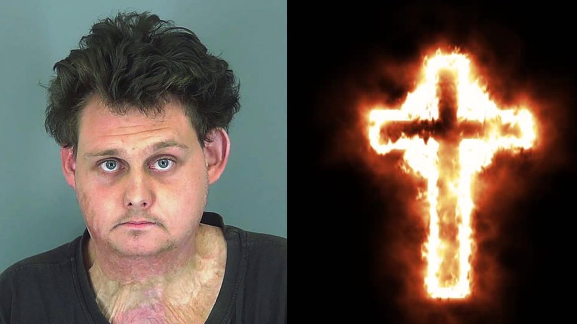 Man arrested for hiring hit man to kill Black neighbor and burn cross