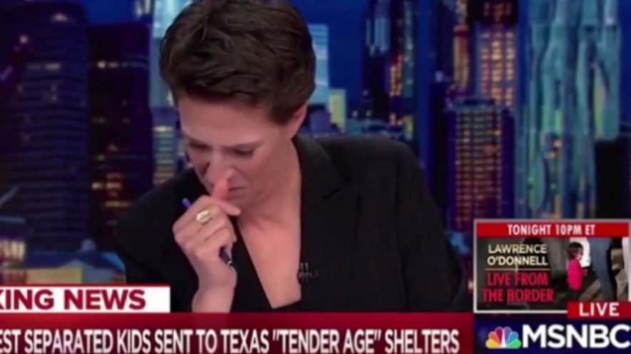 Rachel Maddow breaks down in tears over Trump's 'tender age' shelters for babies and young ...