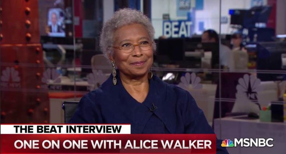Alice Walker says Trump's craziness is rooted in his jealousy of Obama ...