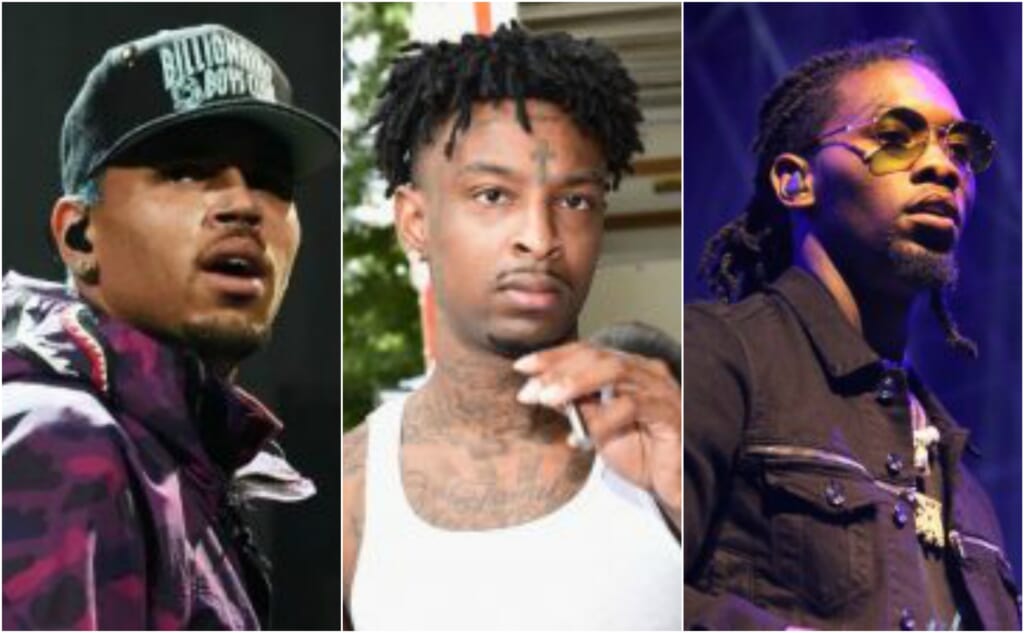 Chris Brown and Offset get into heated exchange over 21 Savage memes ...