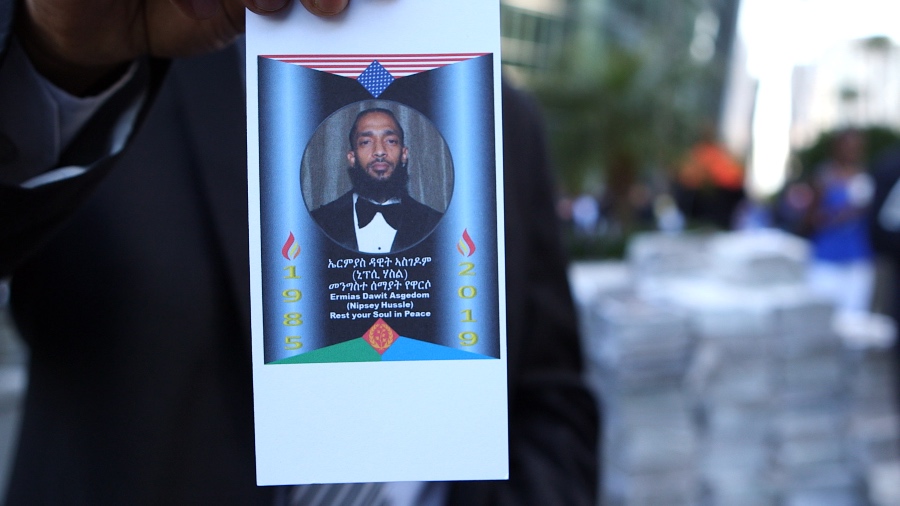 The Scene: Brokenhearted fans pay tribute to Nipsey Hussle at STAPLES ...