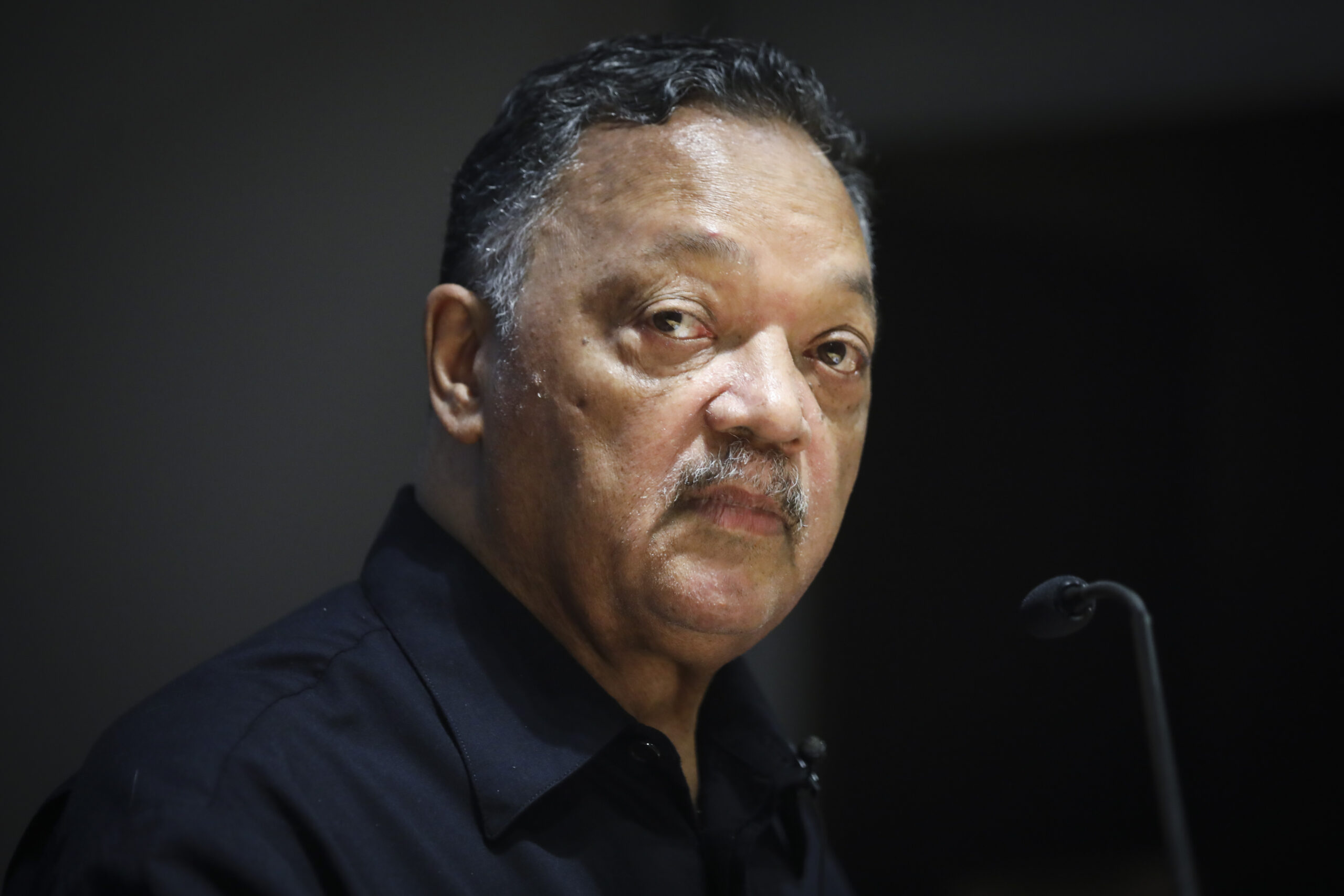 Rev. Jesse Jackson appears in court for Arbery murder trial