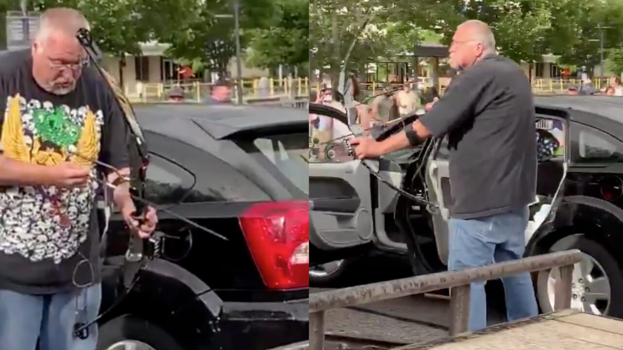 Utah man yelling 'All Lives Matter' aims bow and arrow at protestors