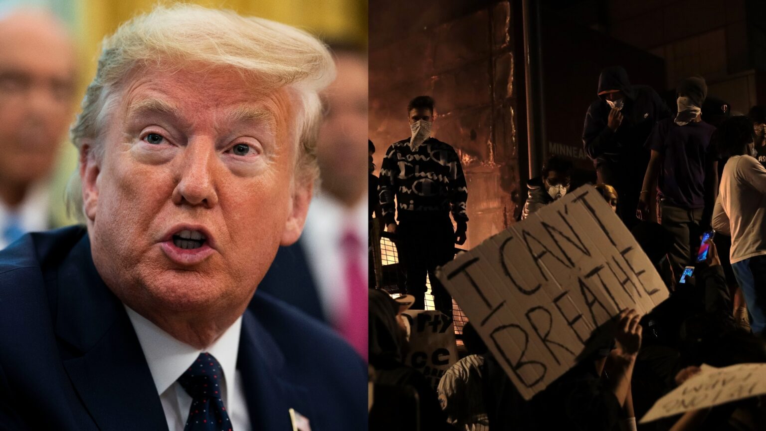 Trump calls George Floyd protesters 'thugs,' threatens to send military