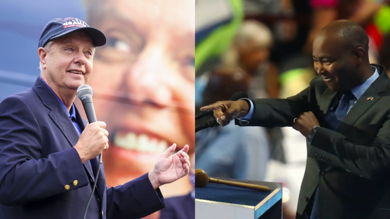 Graham and Harrison wrap up expensive race with bus tours - TheGrio