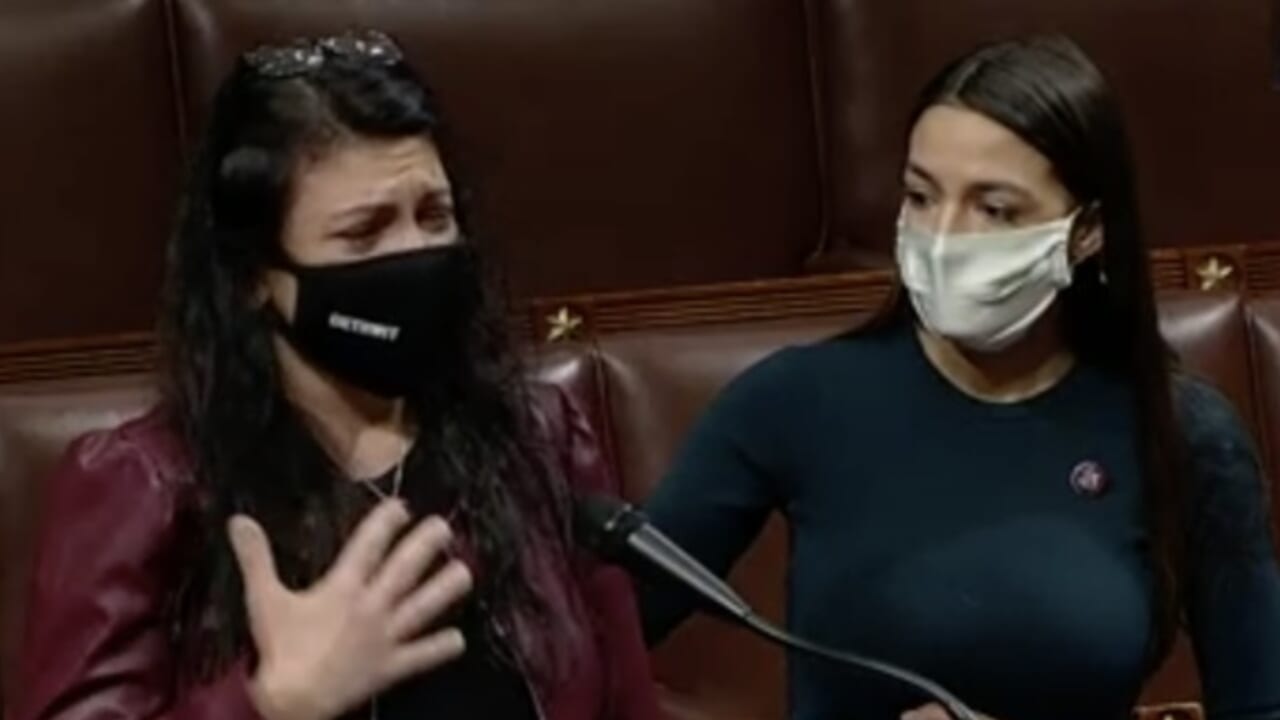 AOC comforts tearful Tlaib recalling death threats in Capitol riot ...