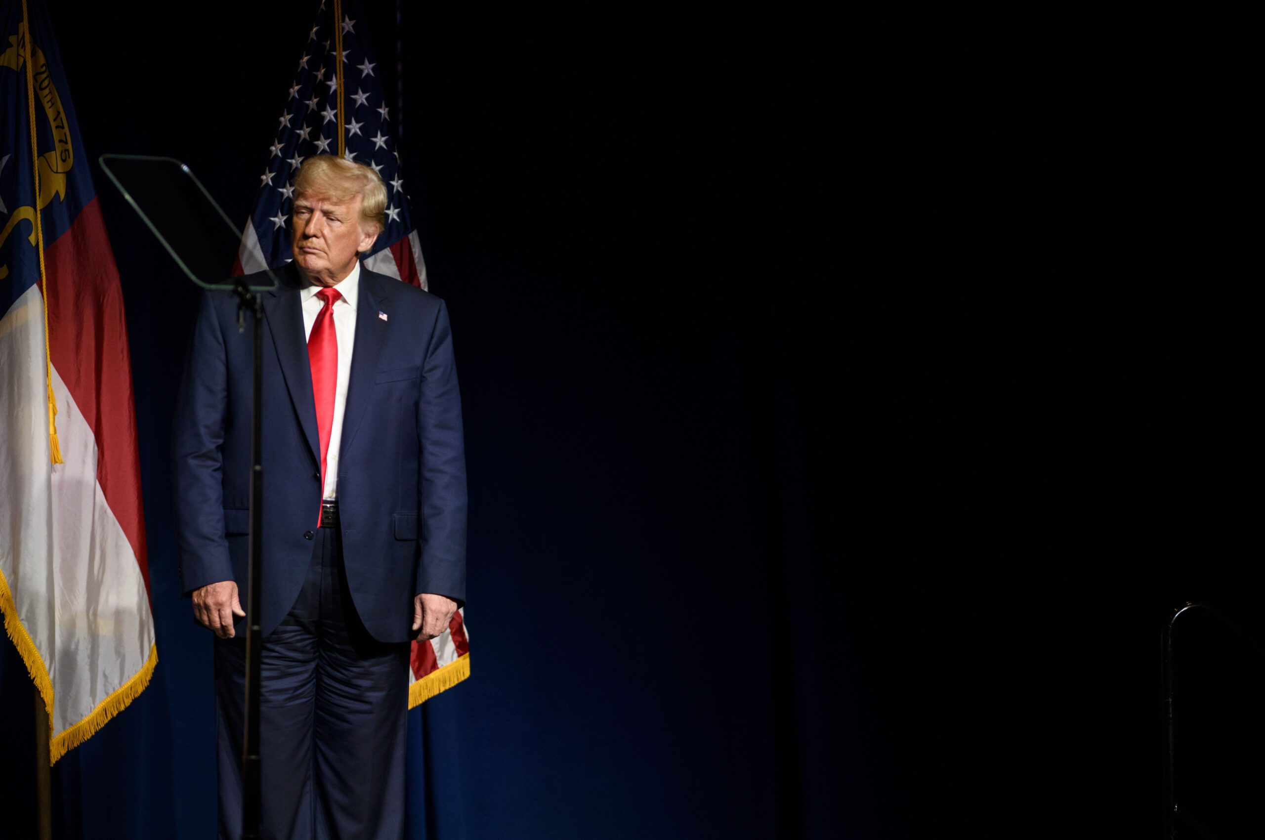 Twitter users speculate if Trump wore pants backward in Saturday speech