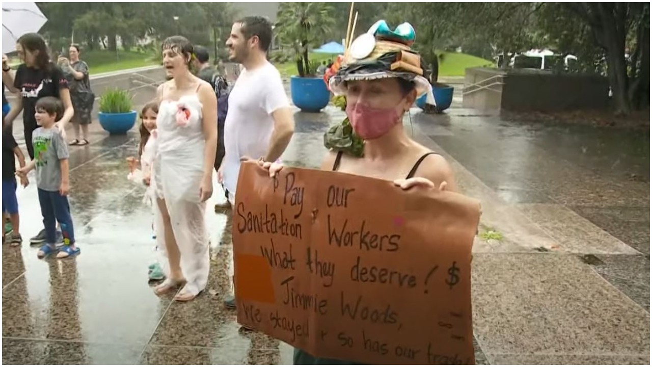 New Orleans resident call out city's garbage pile-up with 'Trash Parade'
